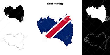 Mapa de esquema de waipa ilustración del vector. Ilustración de ...