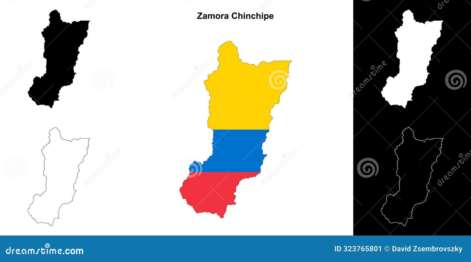 Mapa De Esquema De Zamora Chinchipe Ilustración del Vector ...