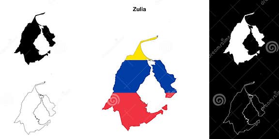 Mapa de esquema de zulia ilustración del vector. Ilustración de ...
