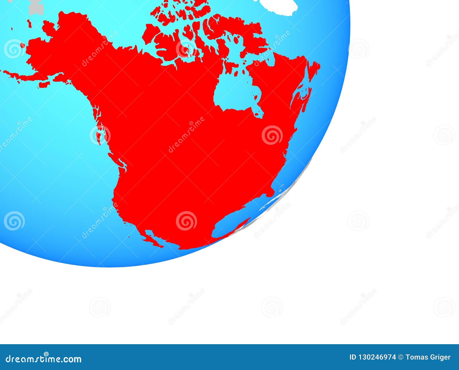 Mapa De Estados-membros Do NAFTA No Globo Ilustração Stock - Ilustração ...