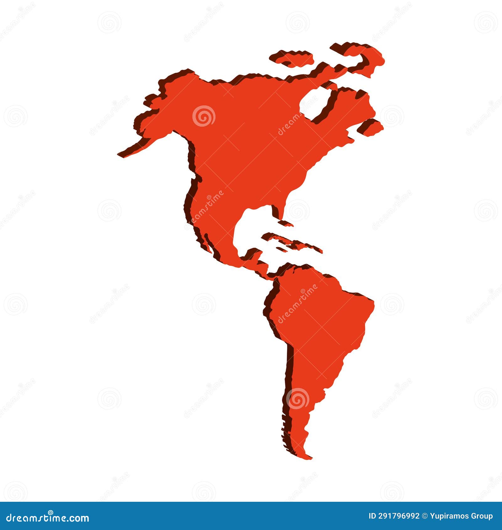 Mapa De Estados Unidos En Color Rojo Ilustración del Vector ...