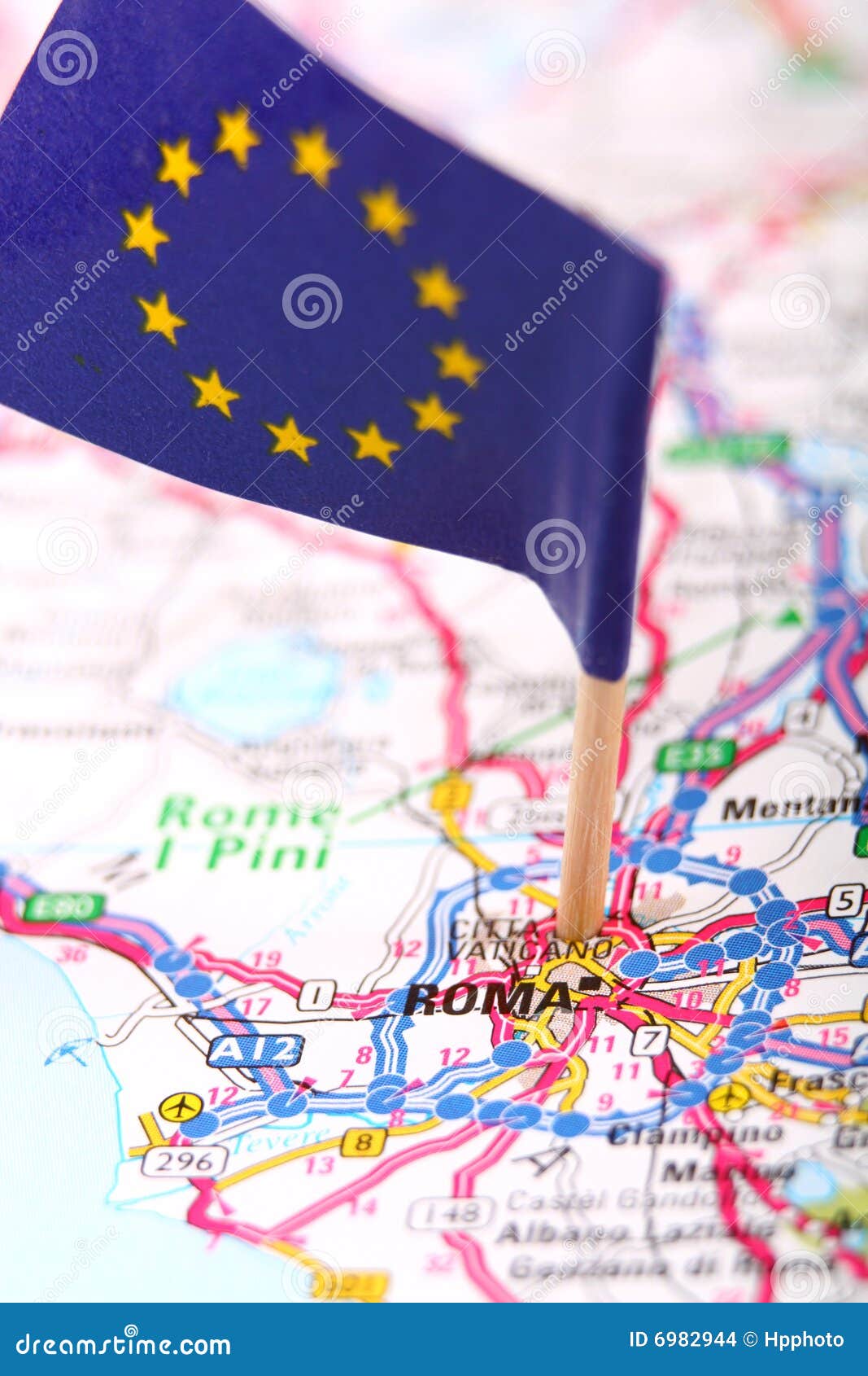 Mapa de estrada de Roma foto de stock. Imagem de atlas - 6982944