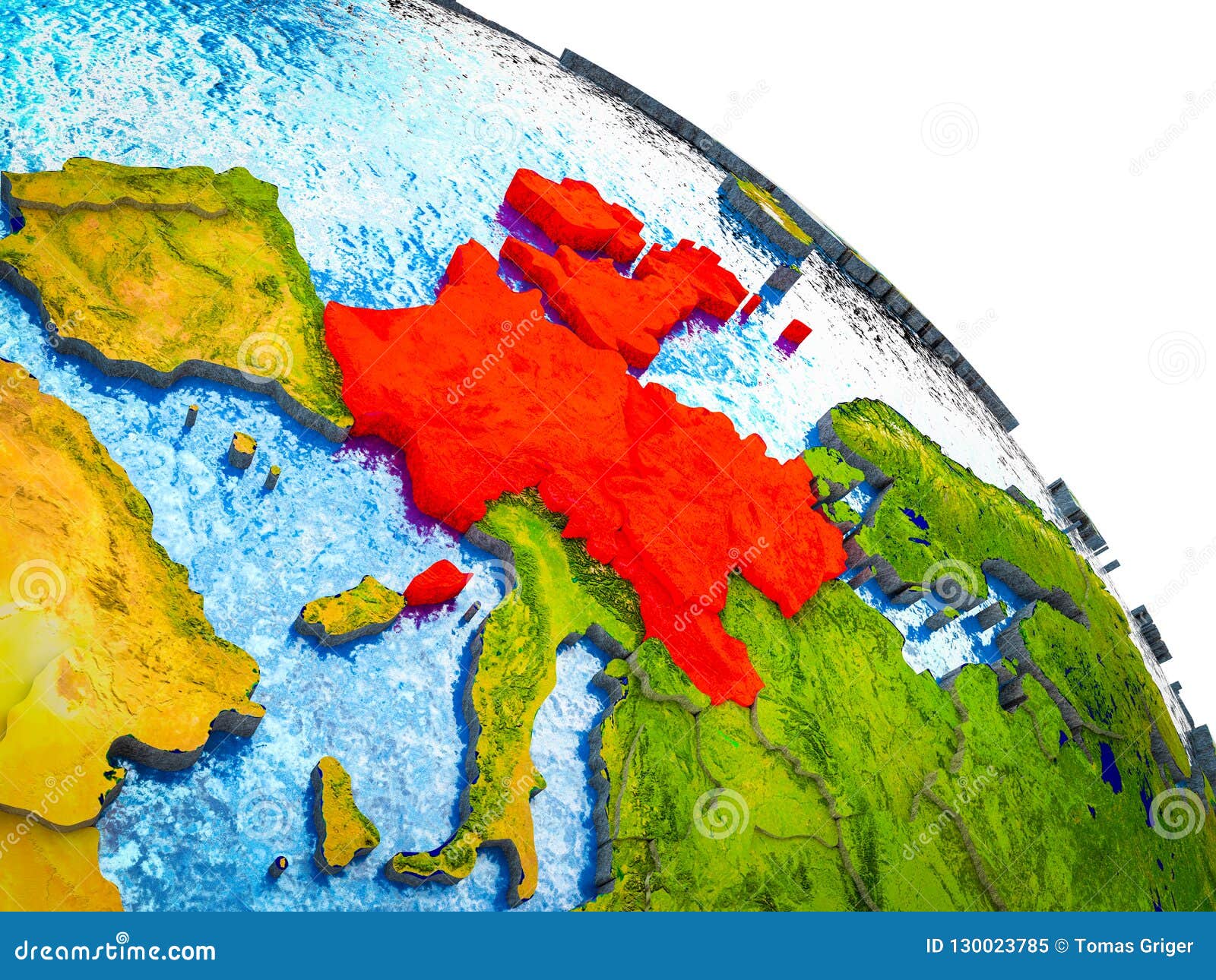 Mapa De Europa Ocidental Na Terra 3D Ilustração Stock - Ilustração de ...
