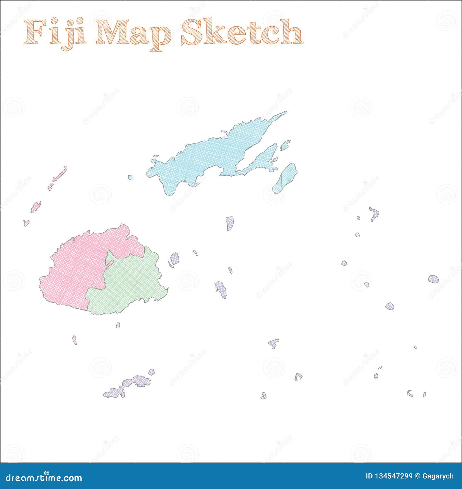 Mapa de Fiji ilustración del vector. Ilustración de bosquejo - 134547299