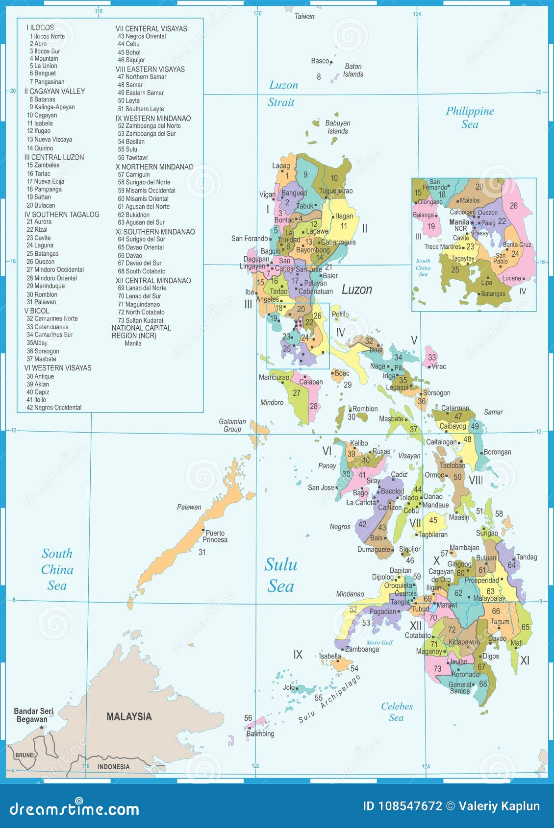 Mapa De Filipinas - Ejemplo Detallado Del Vector Stock de ilustración ...