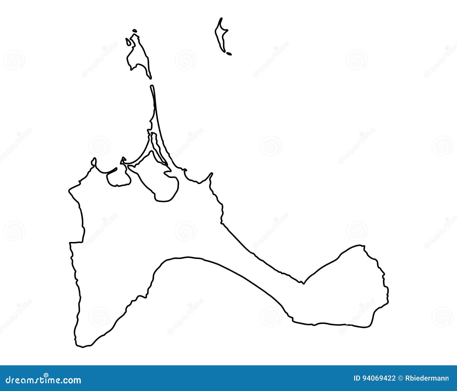 Mapa de Formentera ilustración del vector. Ilustración de contorno ...