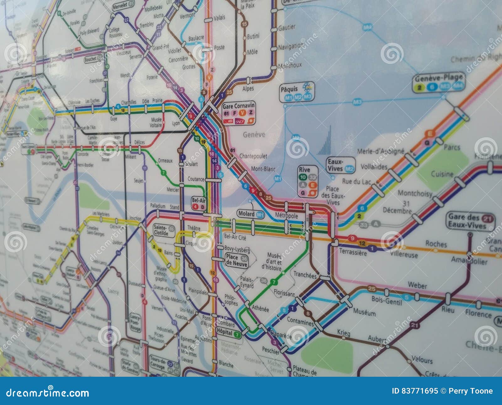 Mapa de Ginebra imagen de archivo. Imagen de megabus - 83771695
