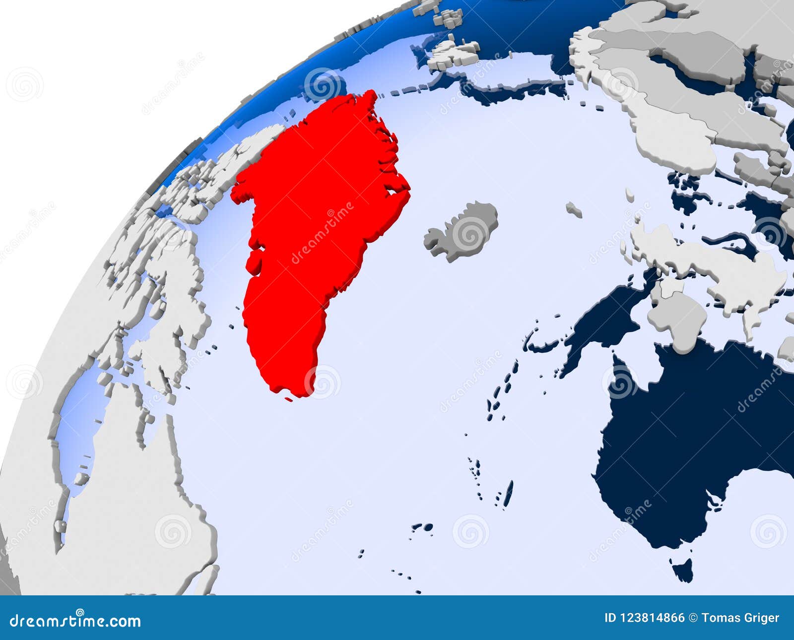 Mapa De Groenlandia En Rojo Stock de ilustración - Ilustración de ...