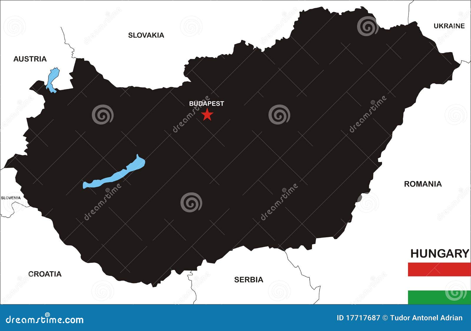 Mapa de Hungria ilustração stock. Ilustração de mapa - 17717687