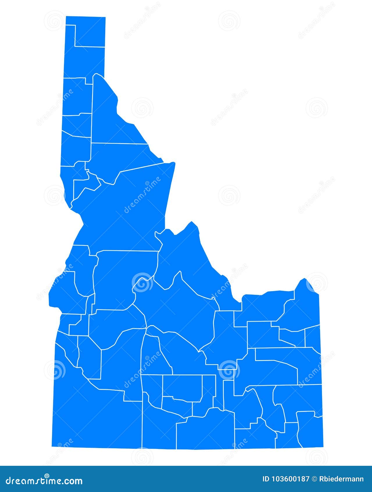 Mapa de Idaho ilustração do vetor. Ilustração de estados - 103600187