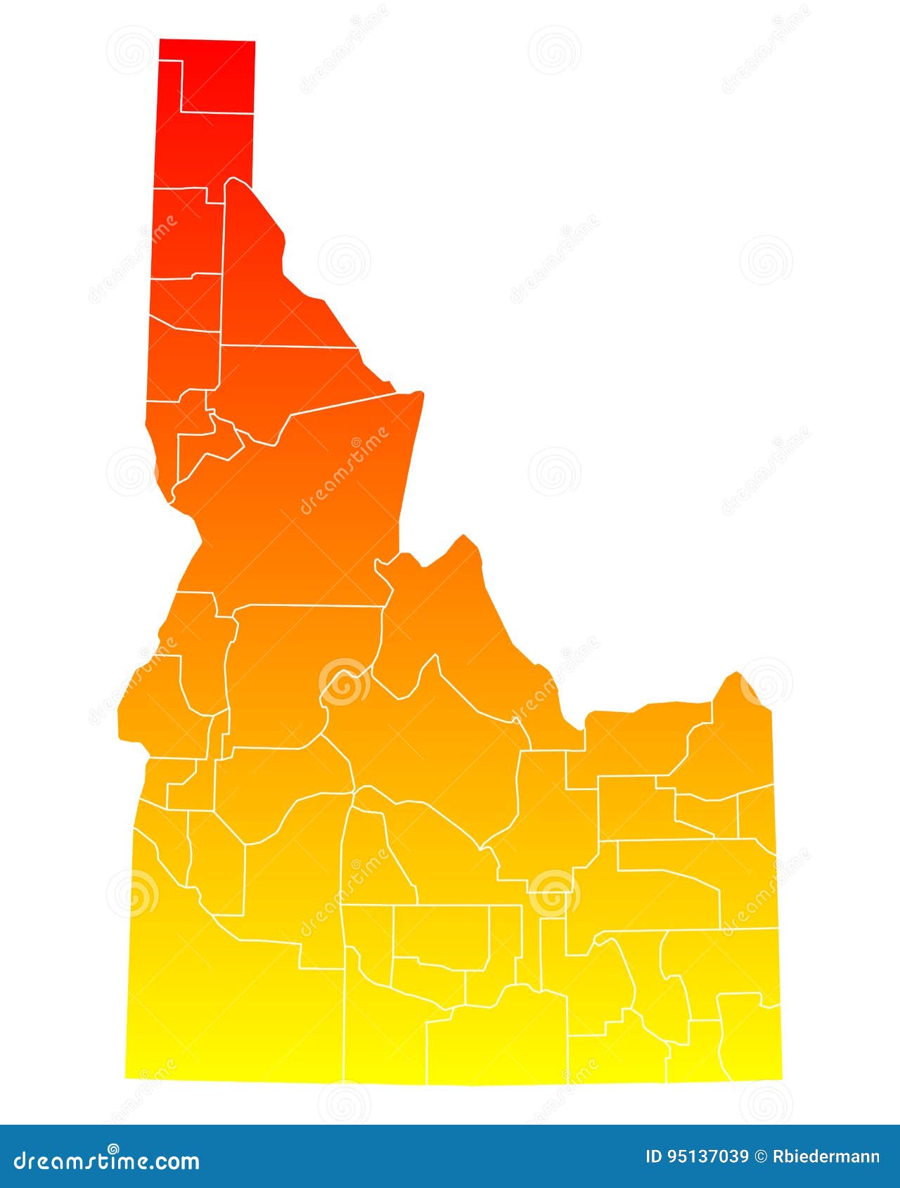 Mapa de Idaho ilustração do vetor. Ilustração de mapa - 95137039
