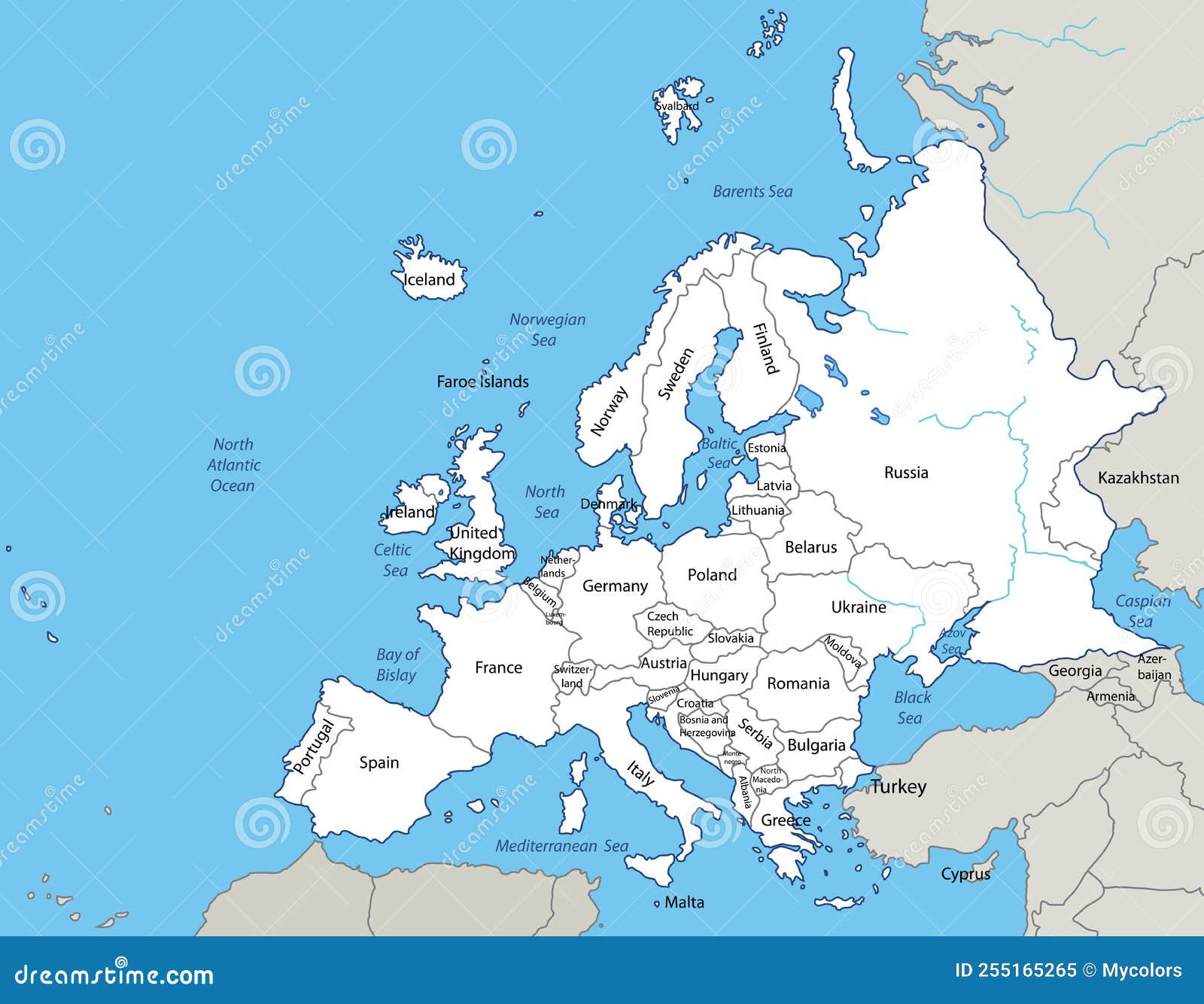 Mapa De Ilustraciones Vectoriales De Europa Ilustración del Vector ...