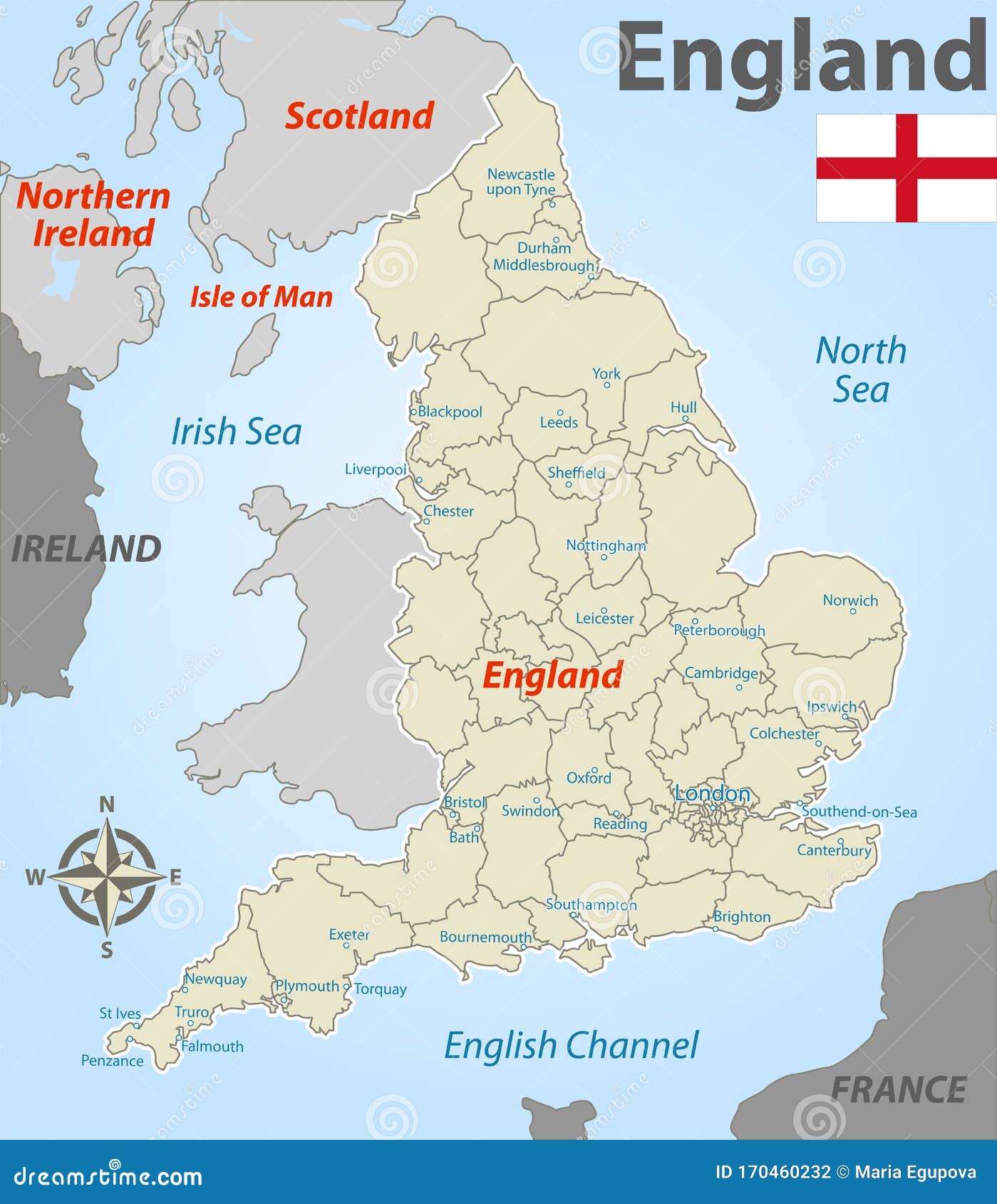 Inglaterra Mapa