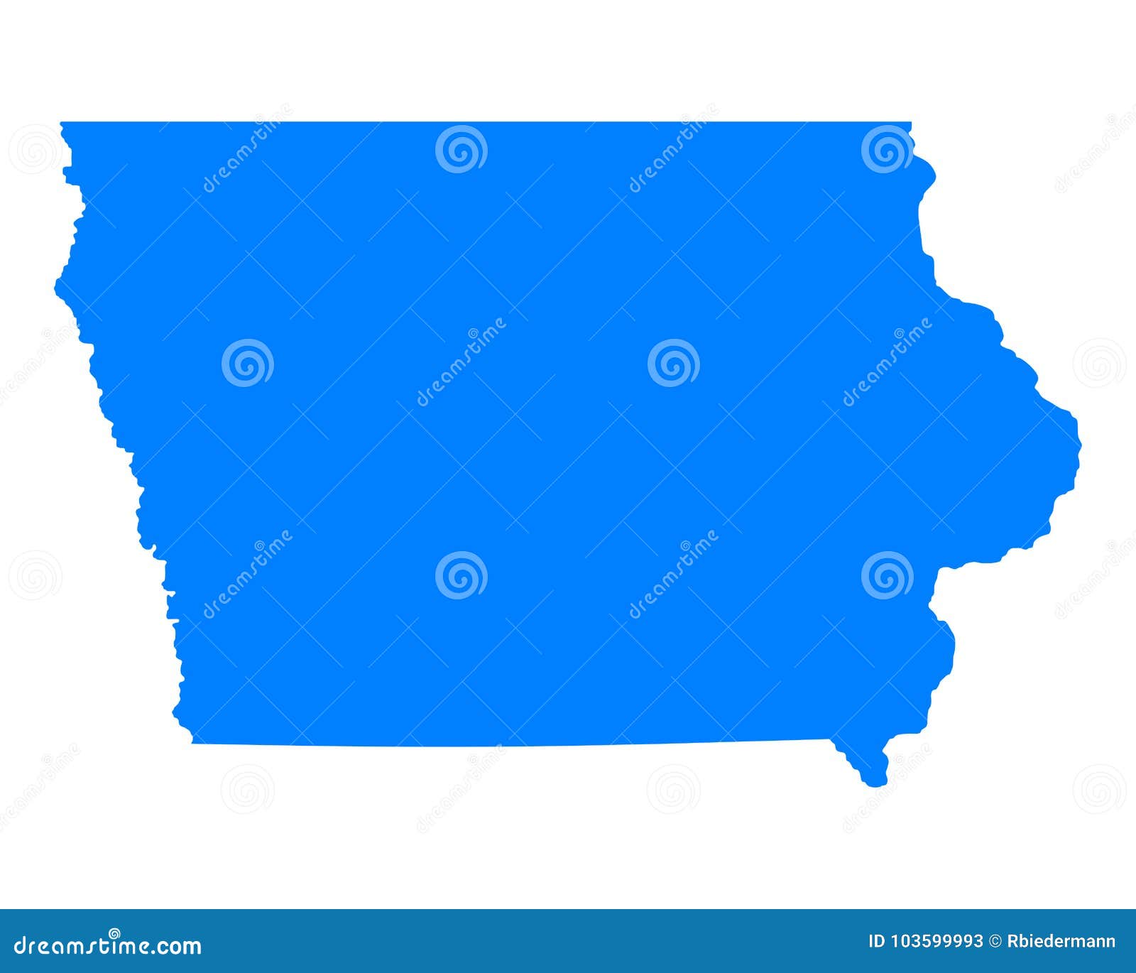 Mapa de Iowa ilustração do vetor. Ilustração de geografia - 103599993
