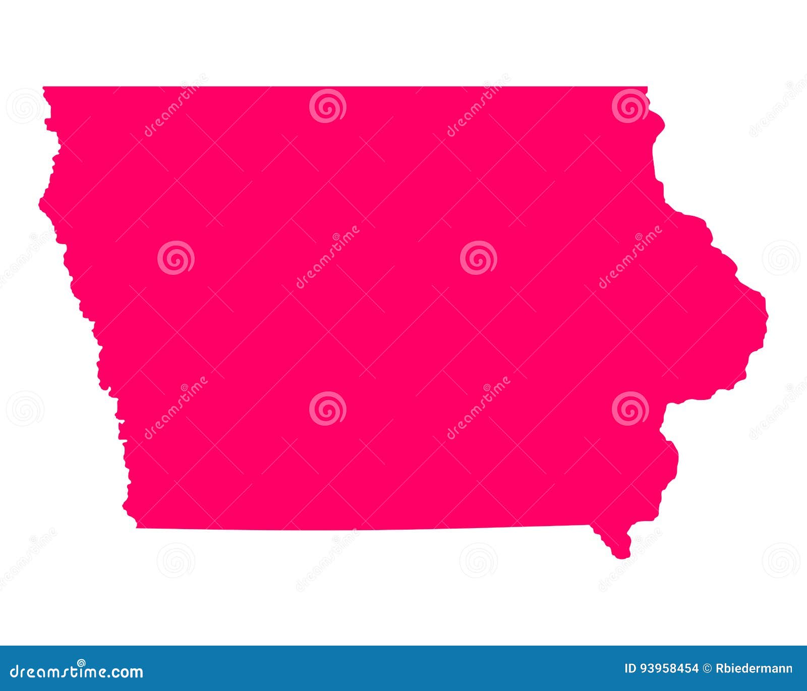 Mapa de Iowa ilustração do vetor. Ilustração de fundo - 93958454