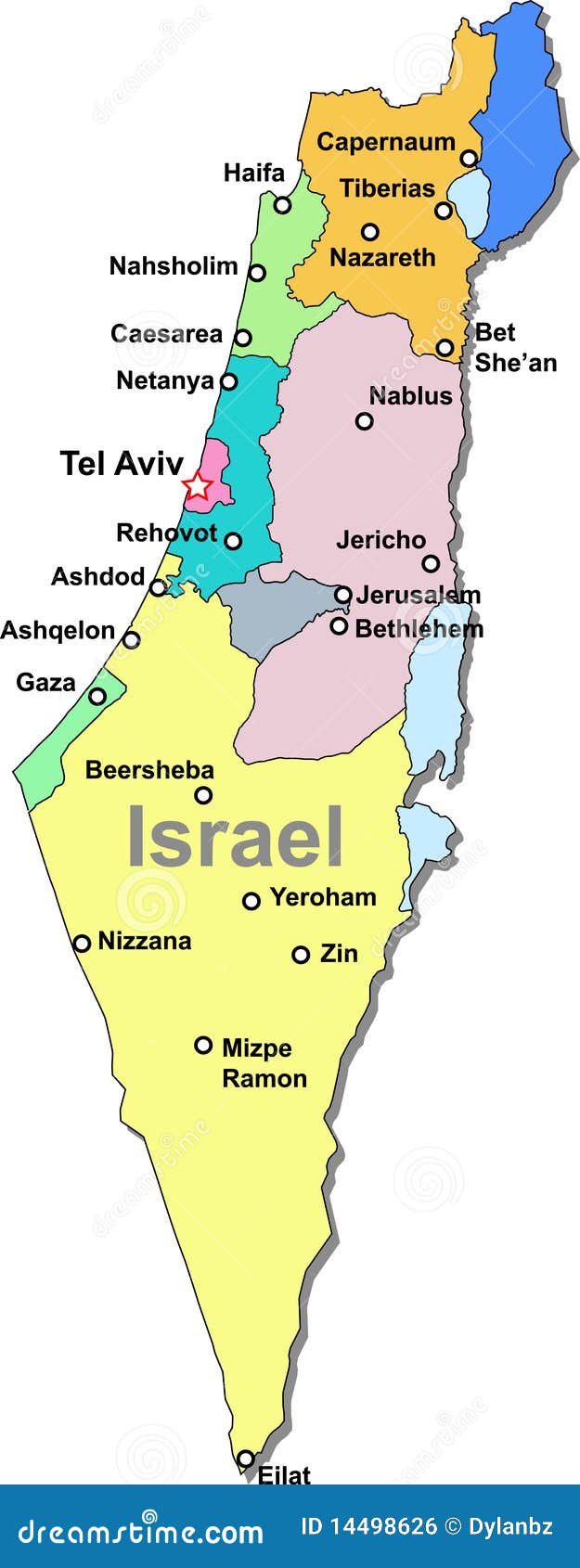 Mapa de Israel ilustração do vetor. Ilustração de guerra - 14498626