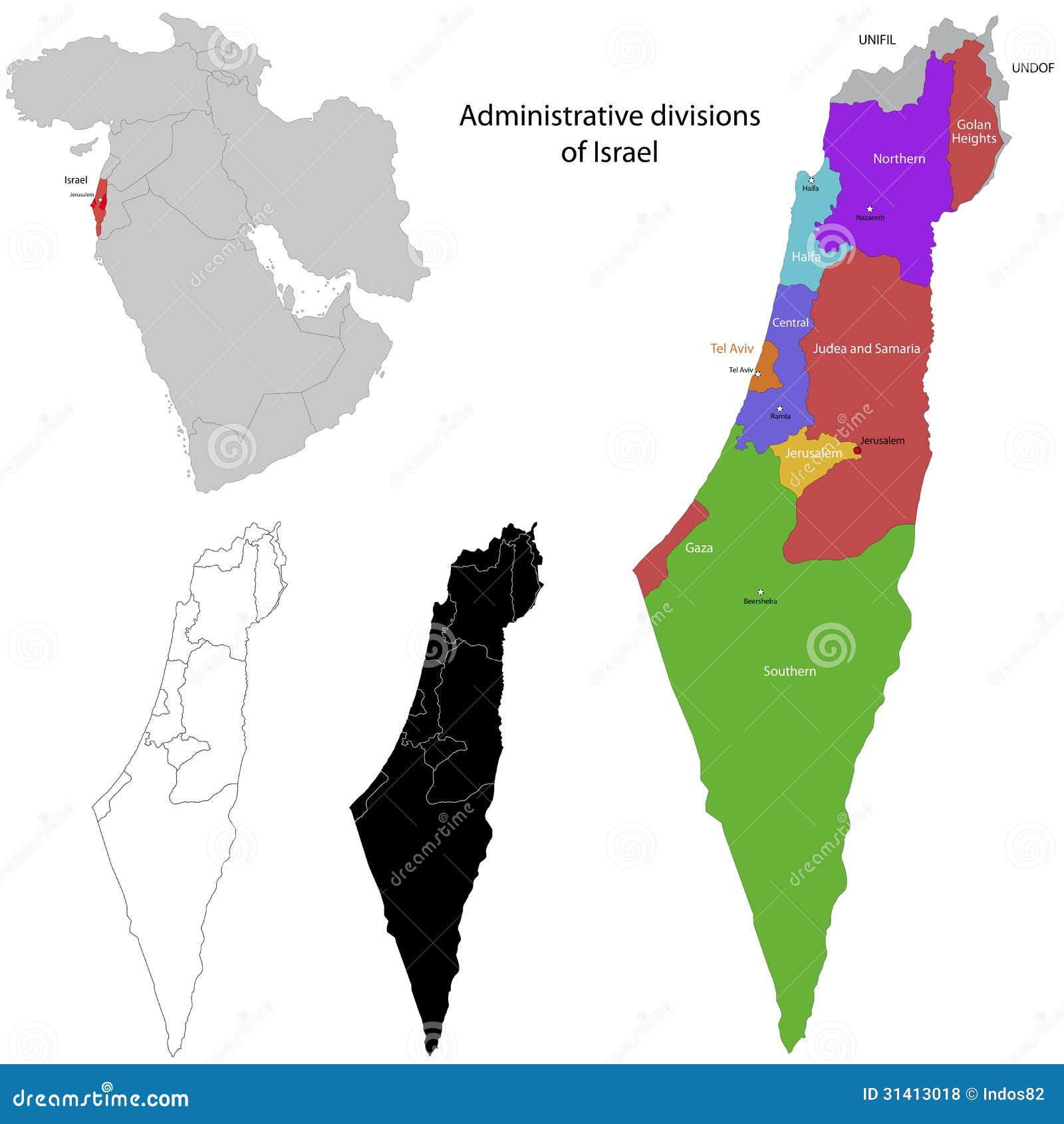 Mapa De Israel Fotos de Stock Royalty Free - Imagem: 31413018