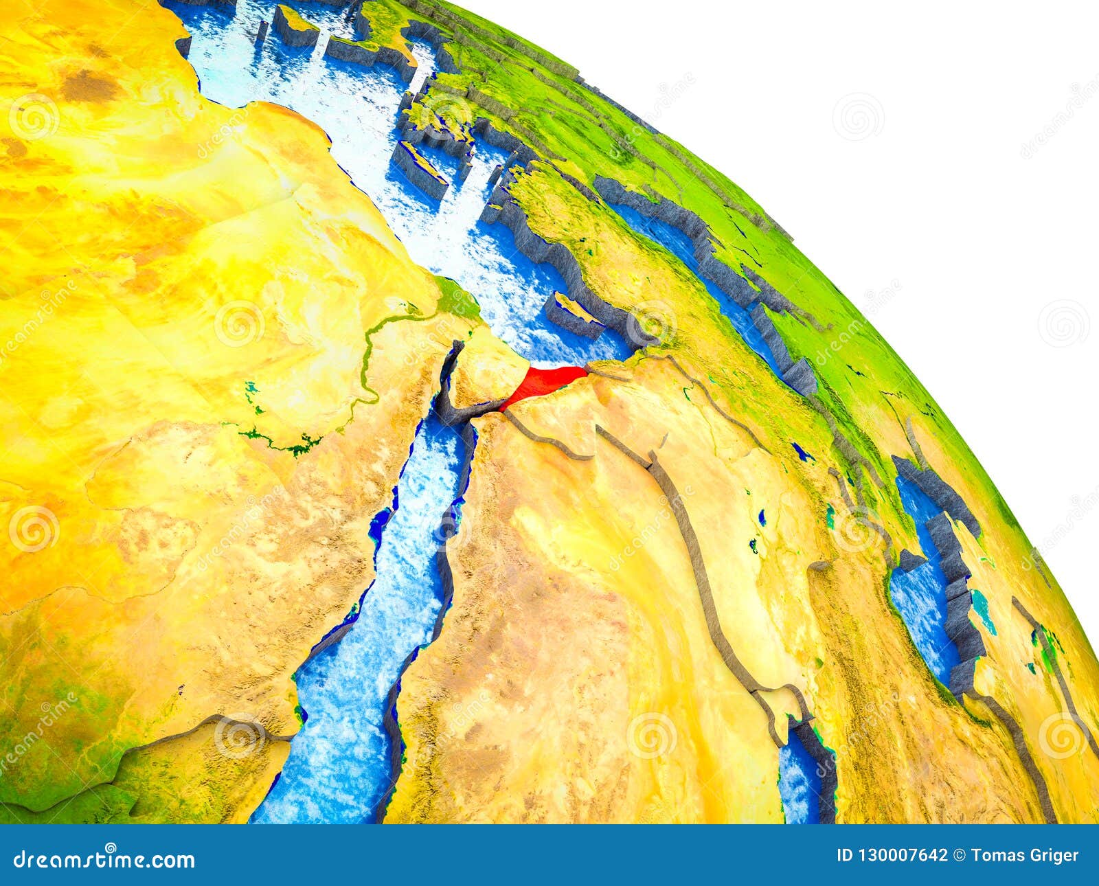 Mapa de Israel na terra 3D ilustração stock. Ilustração de israel ...