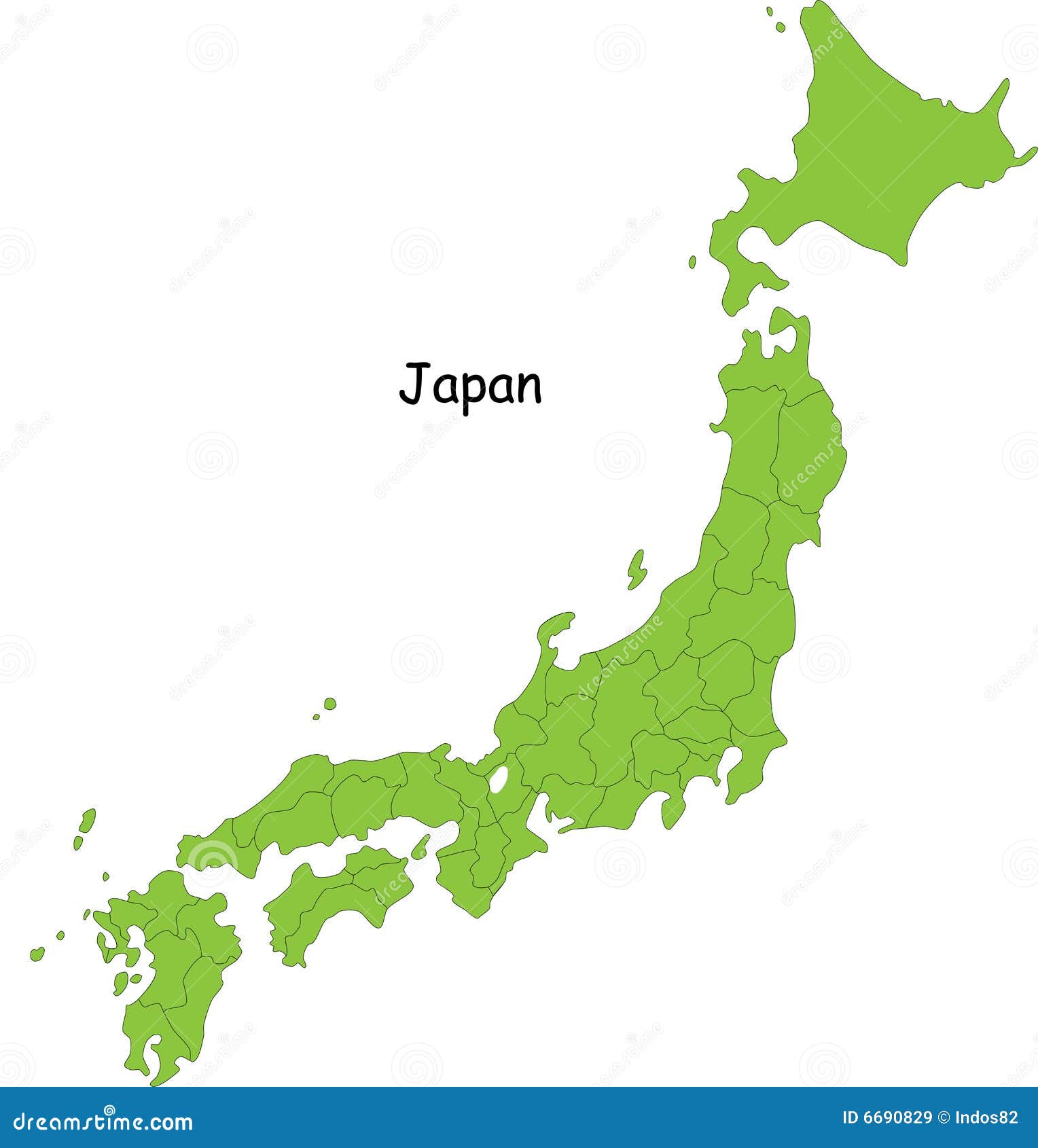 Mapa de Japão ilustração do vetor. Ilustração de distrito - 6690829