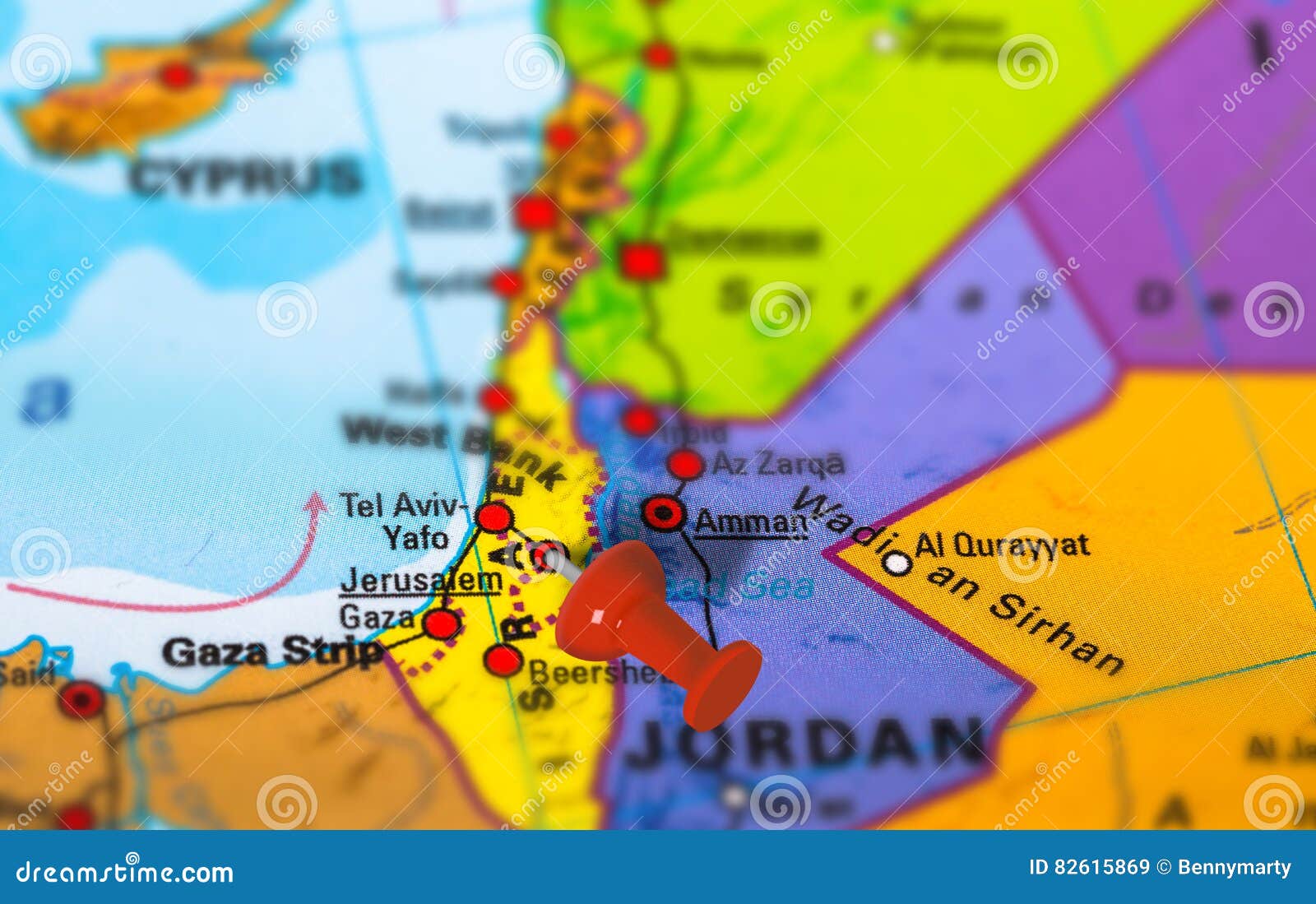 Mapa de Jerusalén Israel imagen de archivo. Imagen de empuje - 82615869