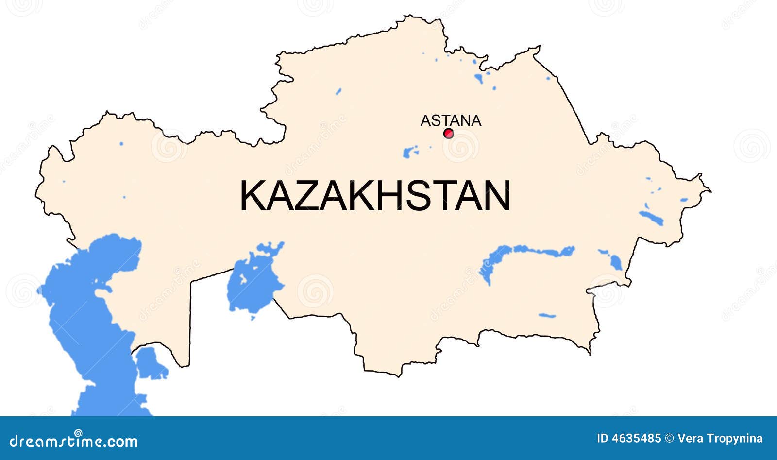 Mapa de Kazakhstan ilustração stock. Ilustração de kazakh - 4635485