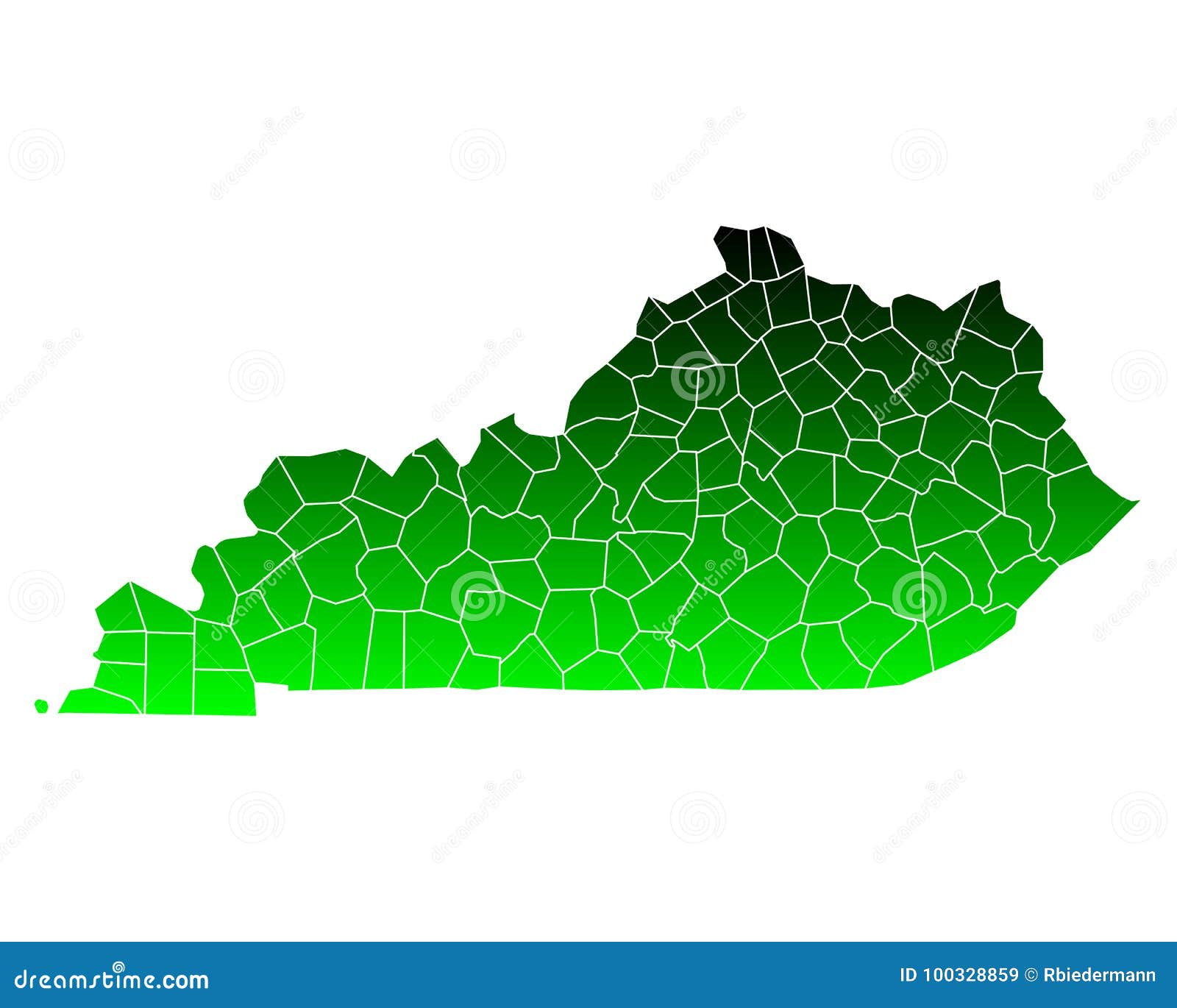 Mapa de kentucky ilustração do vetor. Ilustração de isolado - 100328859