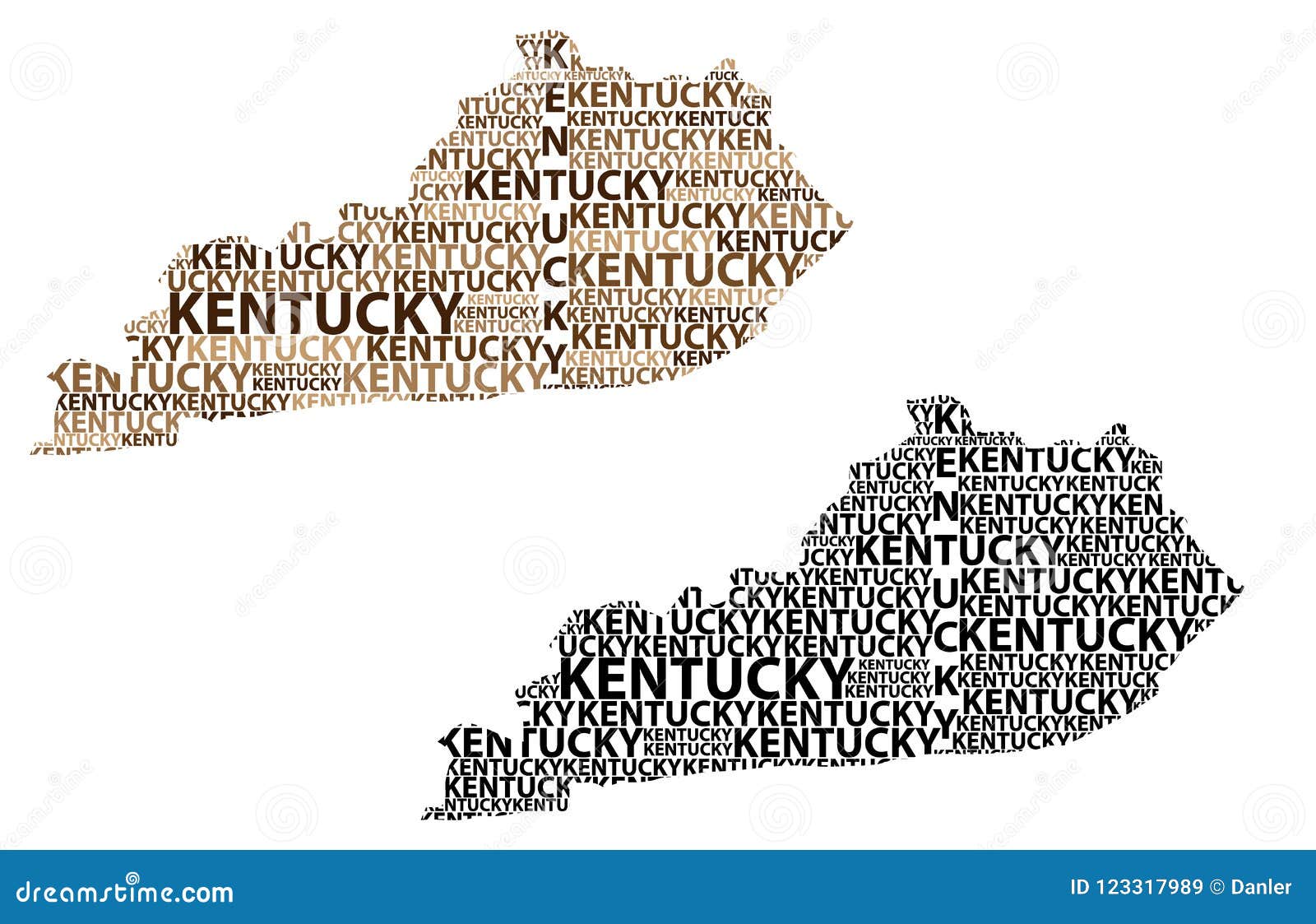 Mapa De Kentucky - Ejemplo Del Vector Ilustración del Vector ...