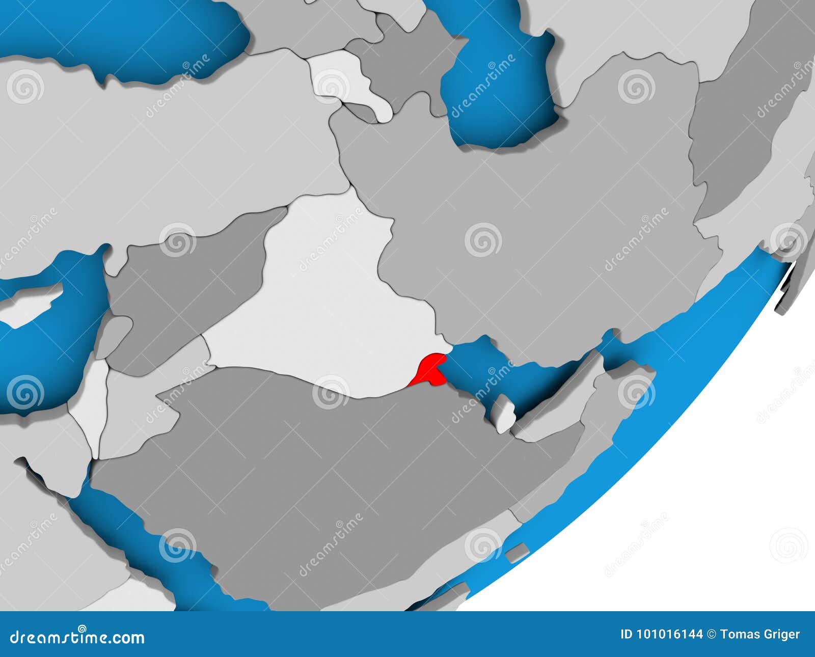 Mapa de kuwait ilustração stock. Ilustração de mapa - 101016144