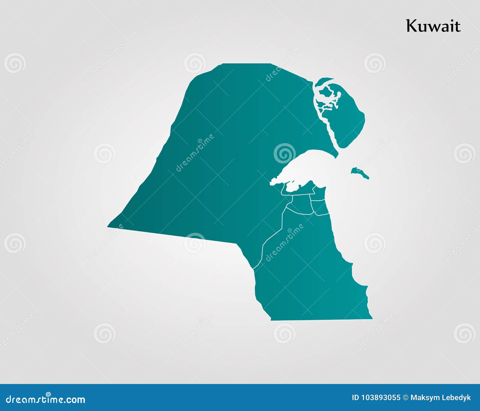 Mapa de kuwait ilustração stock. Ilustração de atlas - 103893055