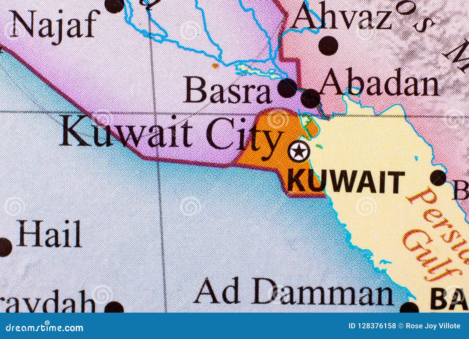 Mapa de kuwait foto de stock. Imagem de mapa, capital - 128376158