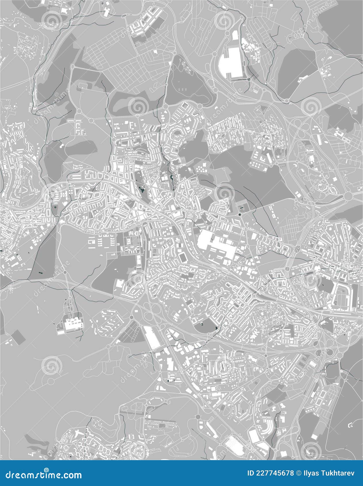 Mapa De La Ciudad De Amadora Portugal Stock de ilustración ...
