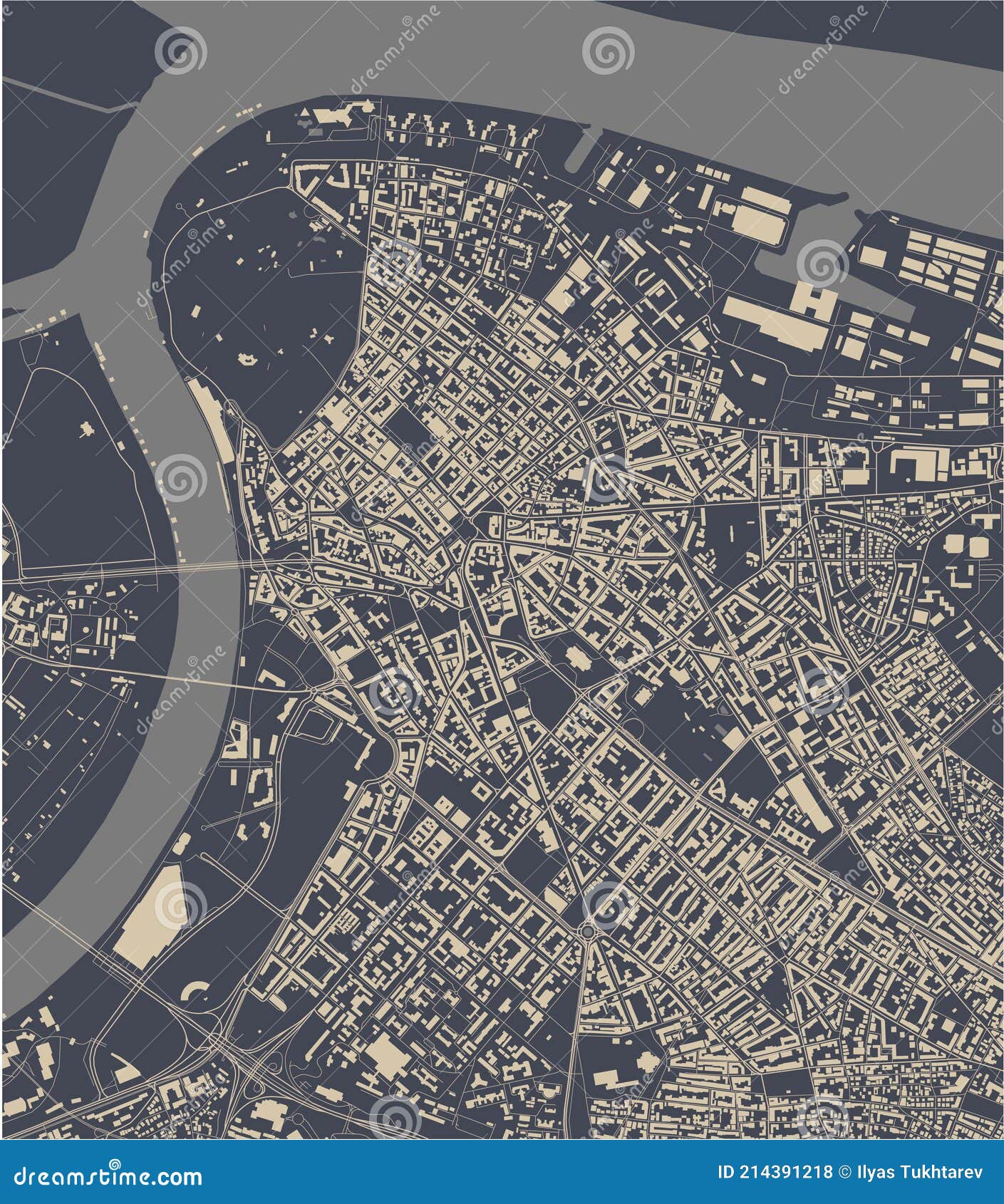 Mapa De La Ciudad De Belgrado Serbia Ilustración del Vector ...