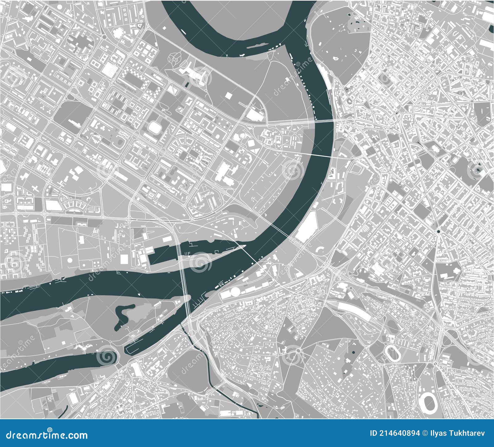 Mapa De La Ciudad De Belgrado Serbia Ilustración del Vector ...