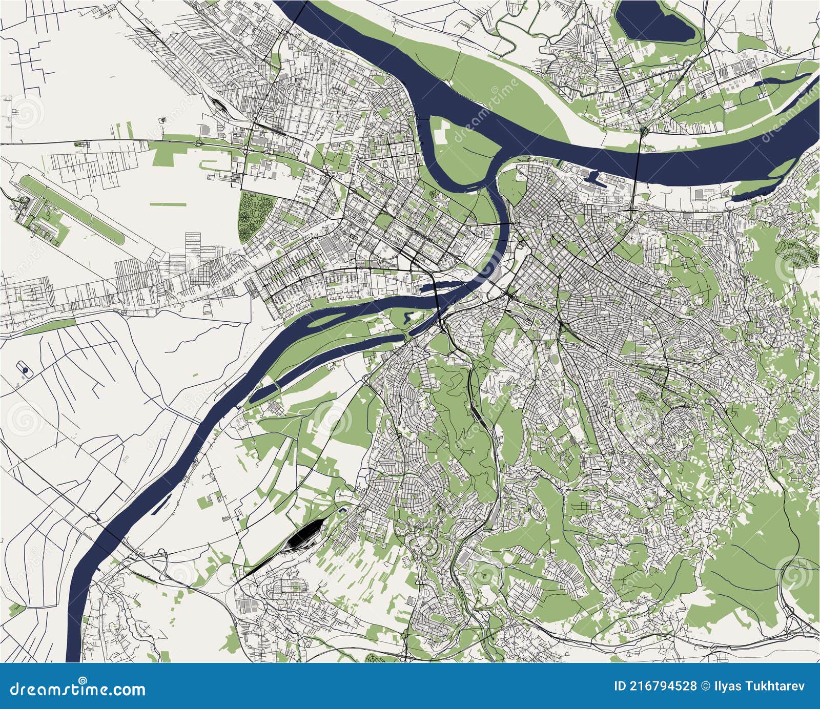 Mapa De La Ciudad De Belgrado Serbia Ilustración del Vector ...