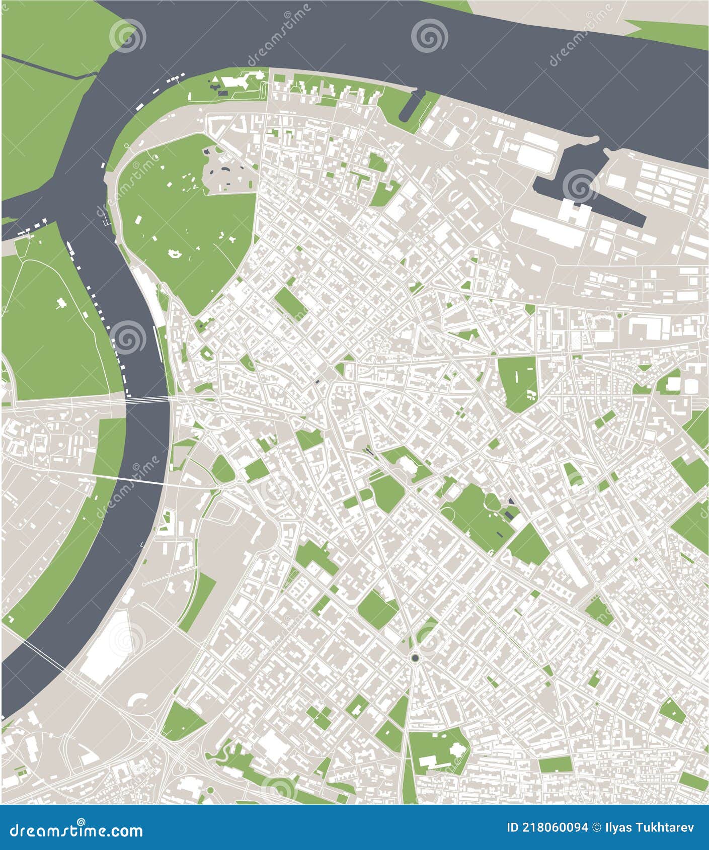 Mapa De La Ciudad De Belgrado Serbia Ilustración del Vector ...