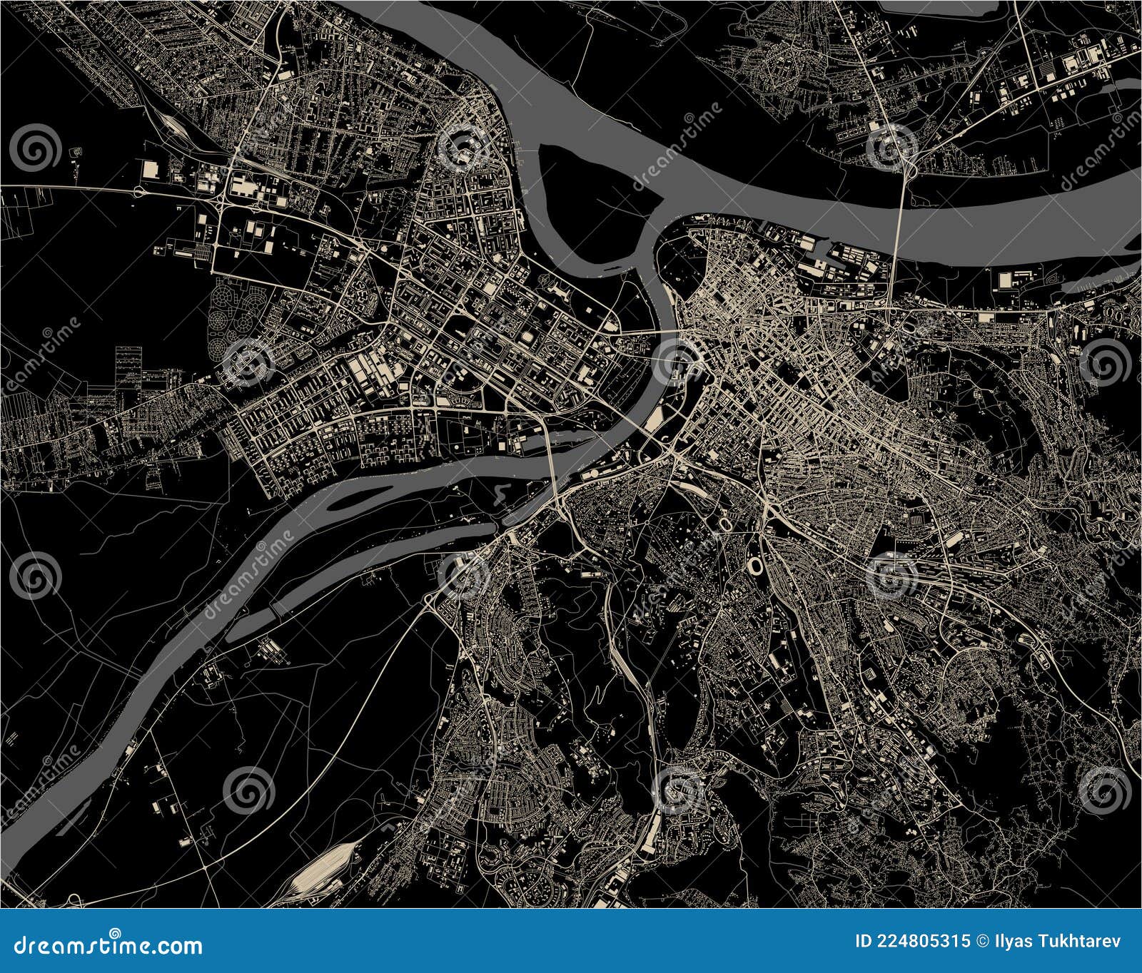 Mapa De La Ciudad De Belgrado Serbia Ilustración del Vector ...