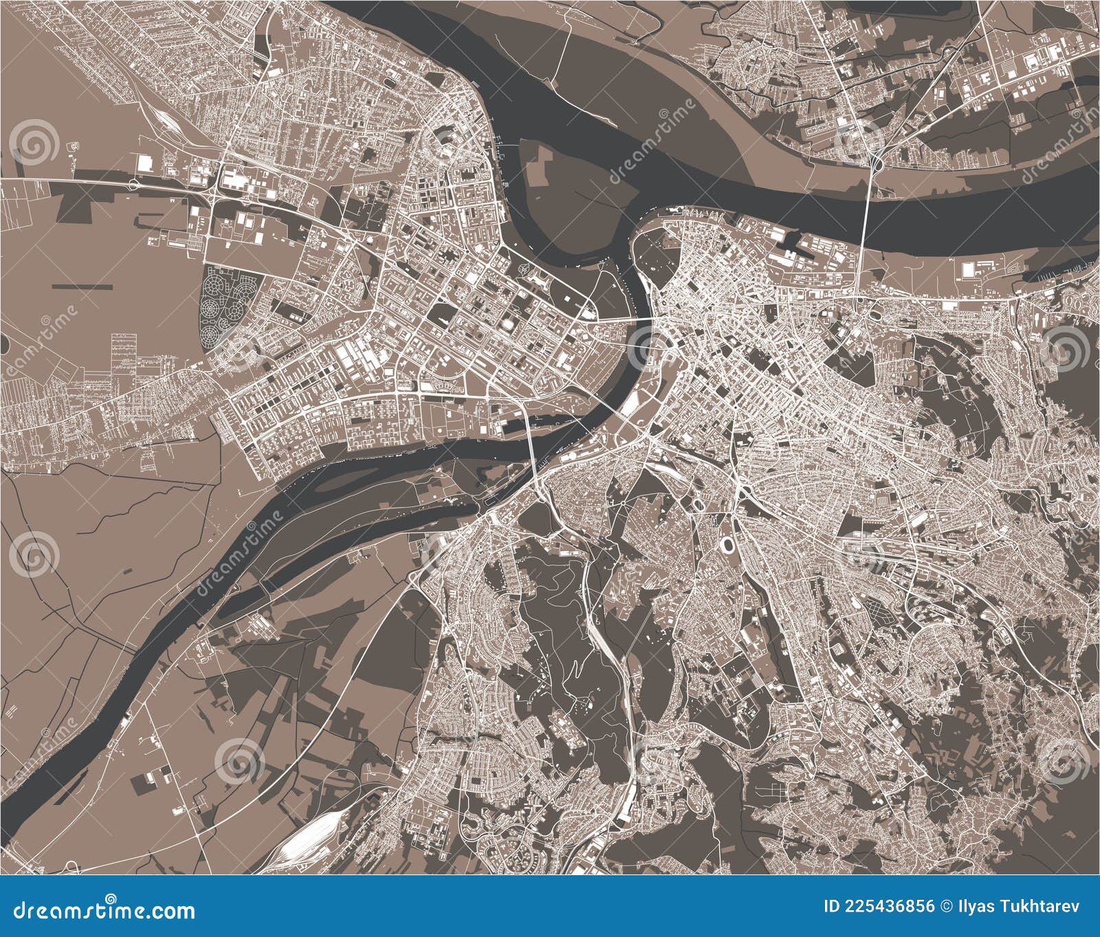 Mapa De La Ciudad De Belgrado Serbia Ilustración del Vector ...