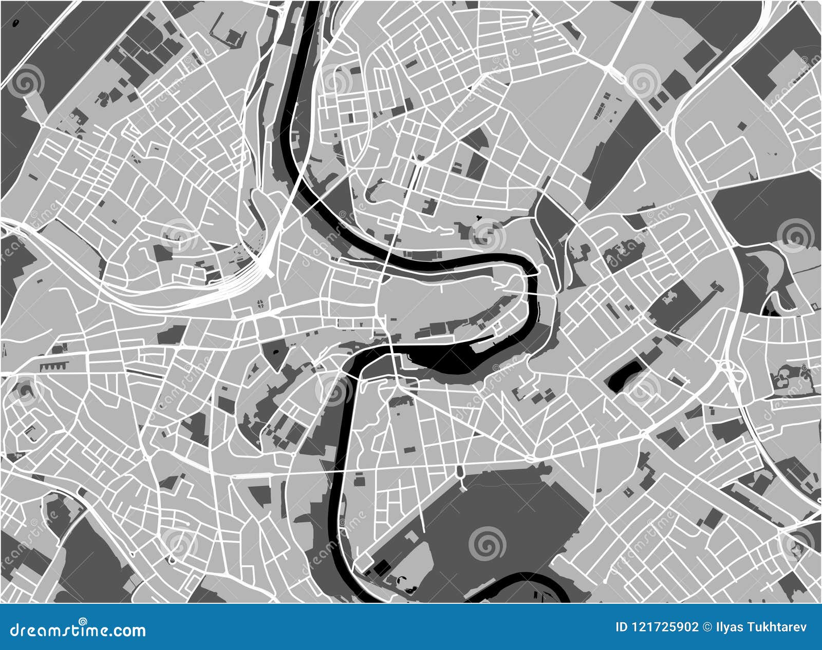 Mapa De La Ciudad De Berna, Suiza Ilustración del Vector - Ilustración ...