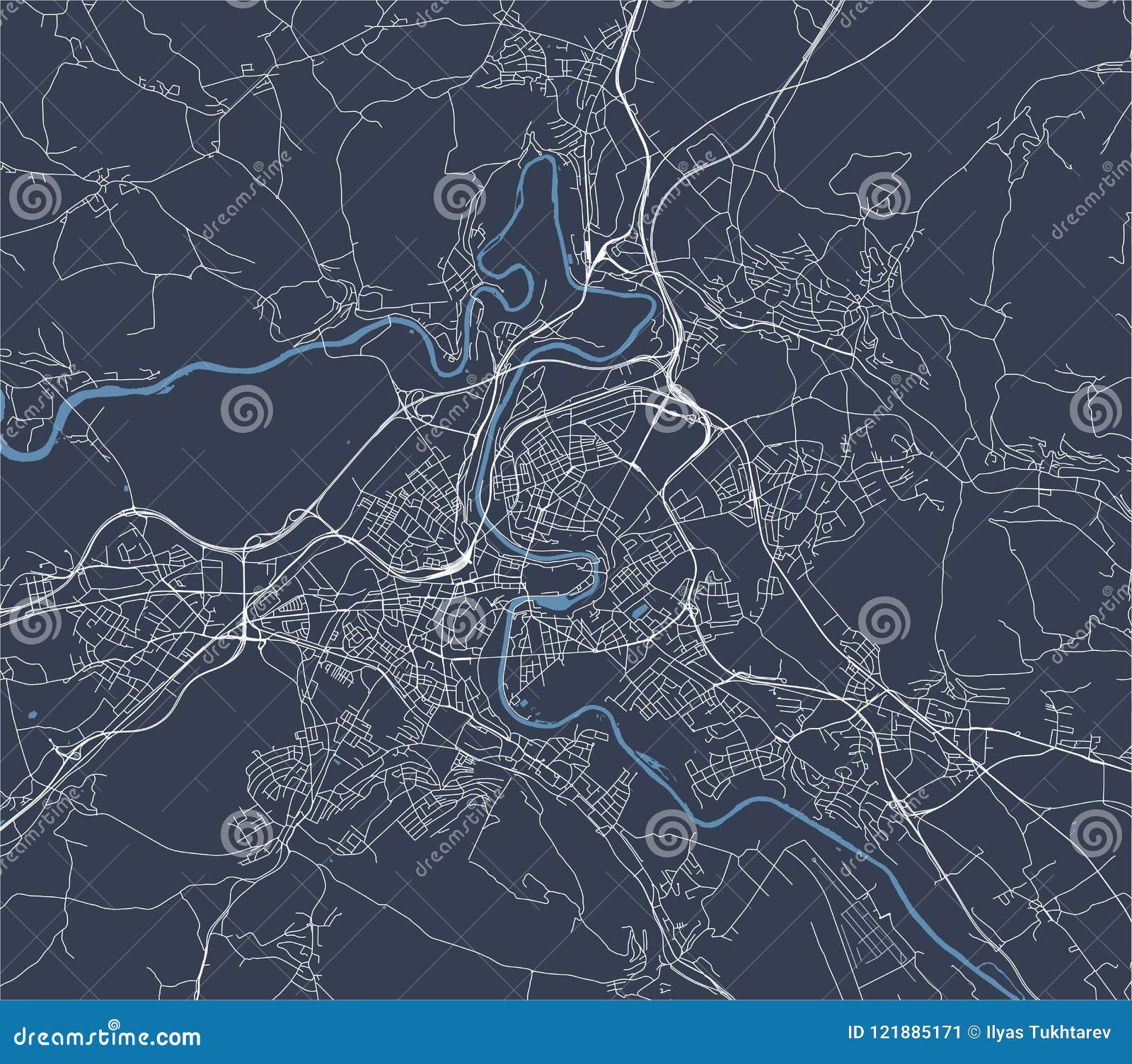 Mapa De La Ciudad De Berna, Suiza Ilustración del Vector - Ilustración ...