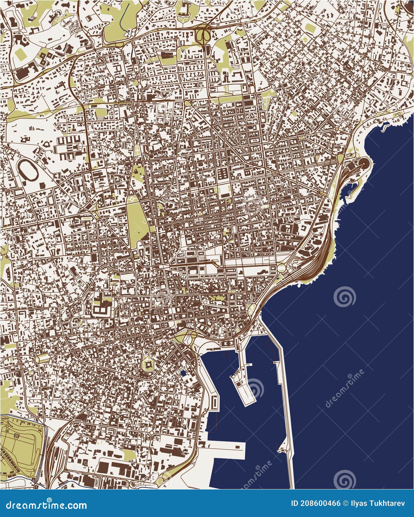 Mapa De La Ciudad De Catania Sicily Italy Ilustración del Vector - Ilustración de ...