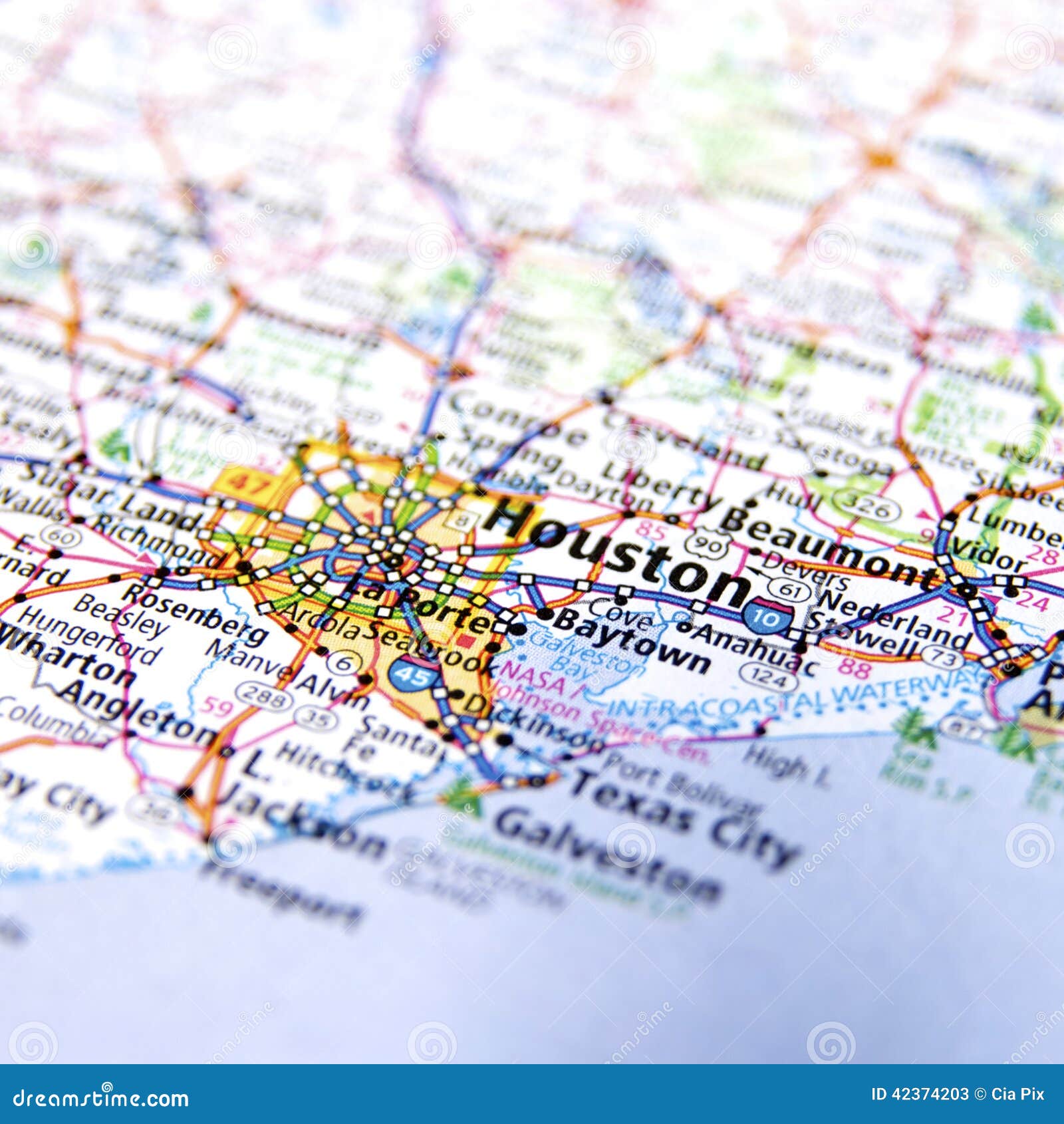 Mapa De La Ciudad De Houston Imagen de archivo - Imagen de ciudad ...