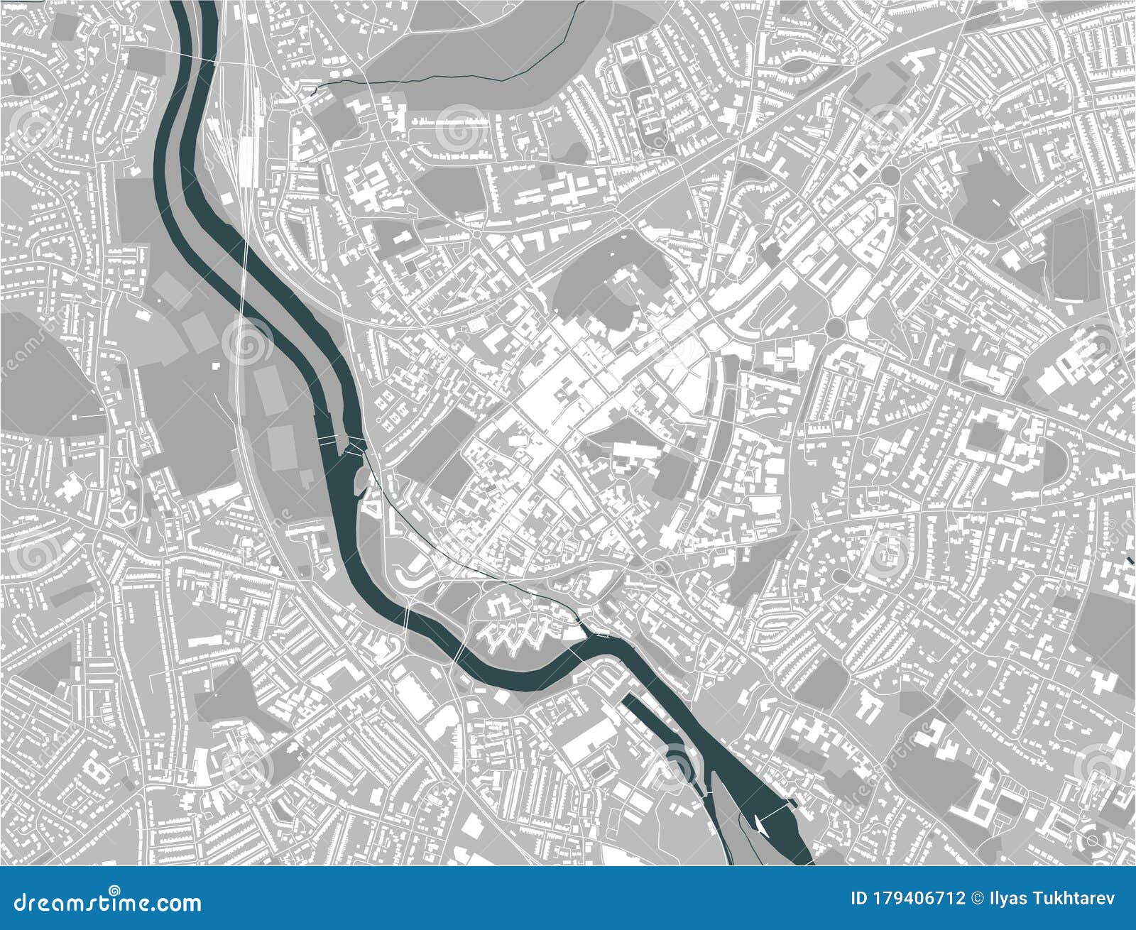 Mapa De La Ciudad De Exeter Devon Suroeste De England Ingland Uk Stock ...