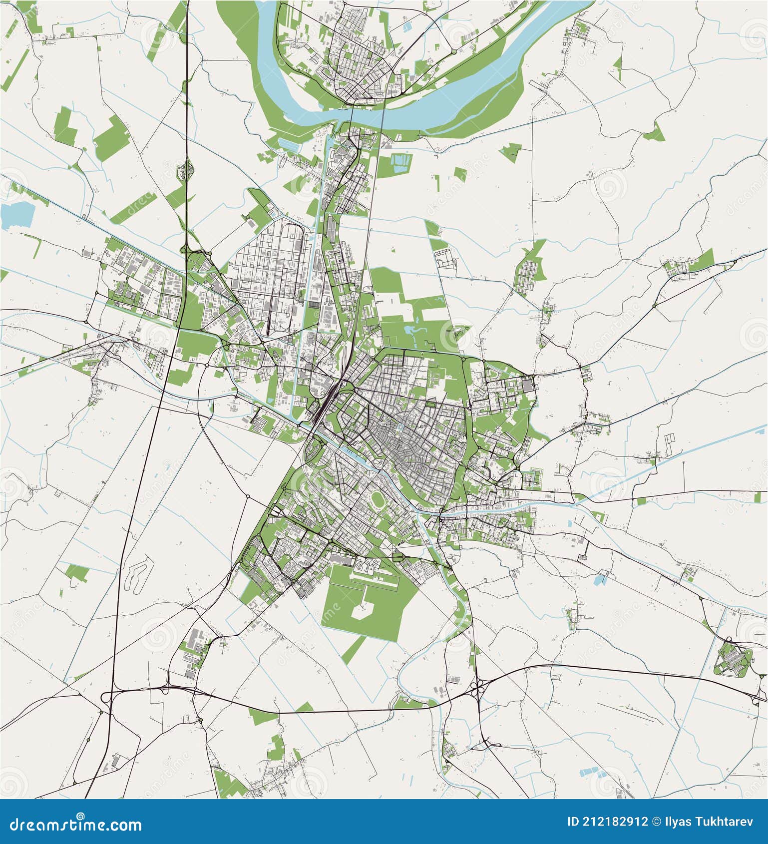Mapa De La Ciudad De Ferrara Italia Ilustración del Vector ...