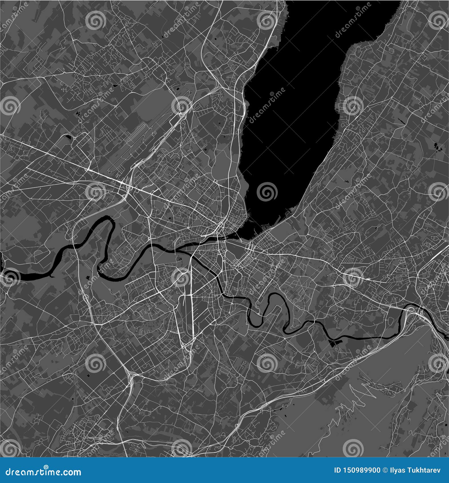 Mapa De La Ciudad De Ginebra, Suiza Stock de ilustración - Ilustración ...