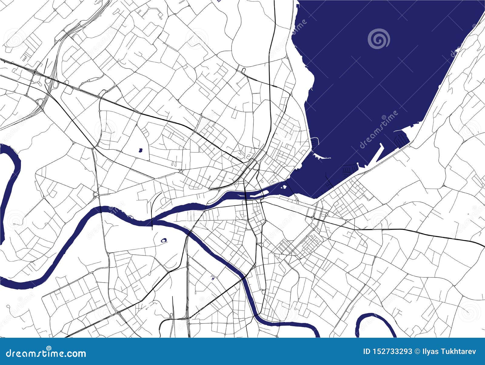 Mapa De La Ciudad De Ginebra, Suiza Stock de ilustración - Ilustración ...