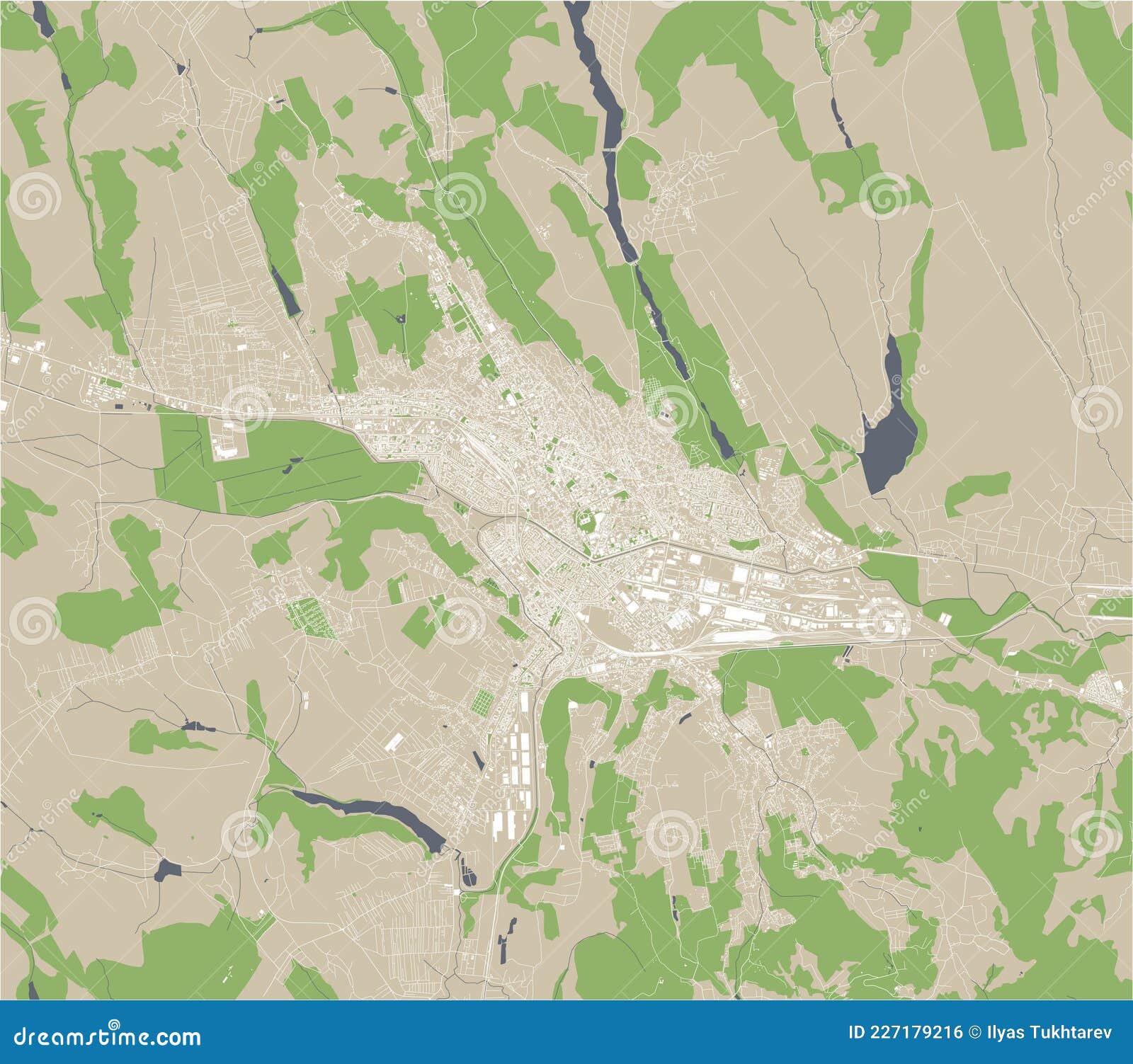 Mapa De La Ciudad De Iasi Romania Stock de ilustración - Ilustración de ...
