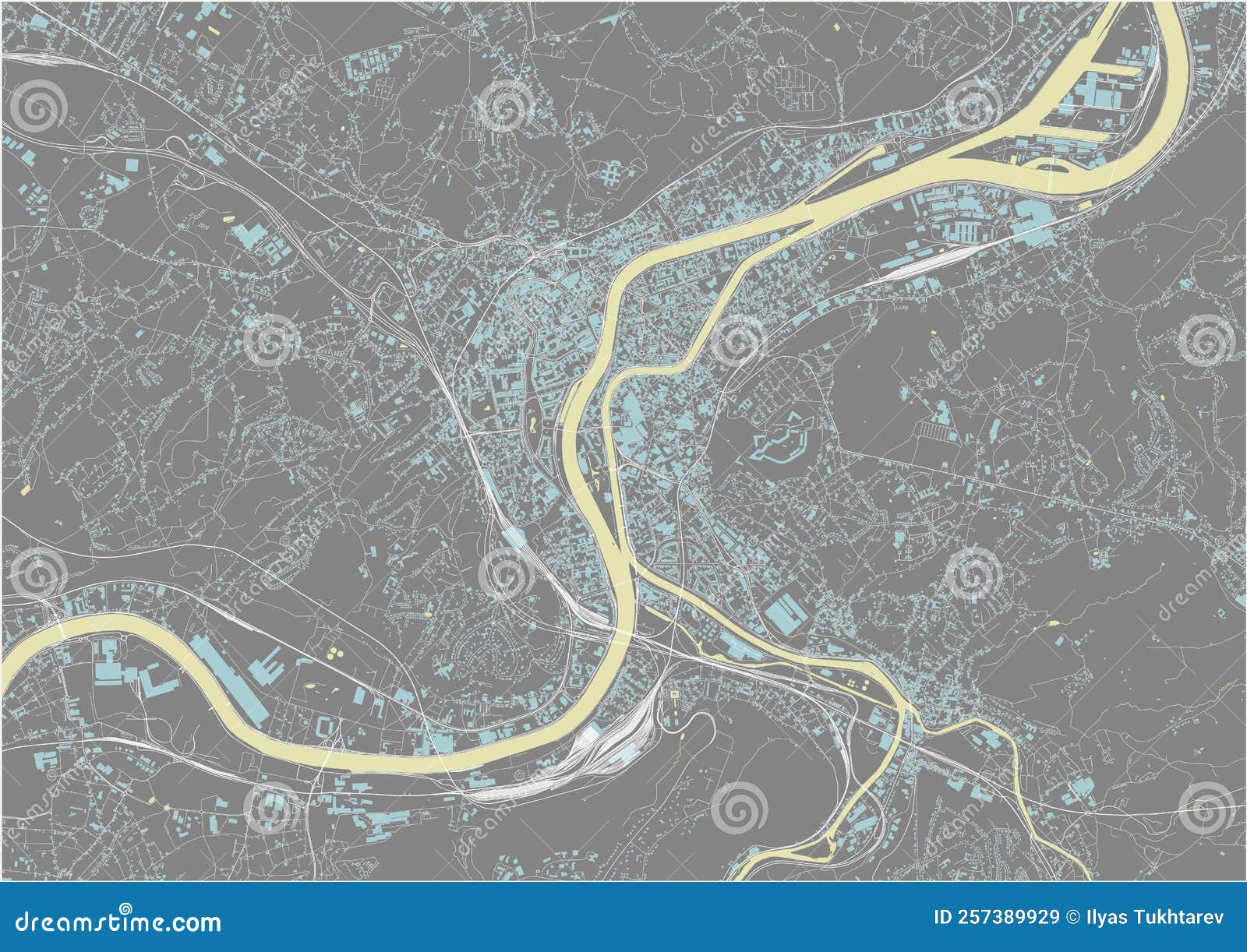 Mapa De La Ciudad De Liege Belgium Ilustración del Vector - Ilustración ...