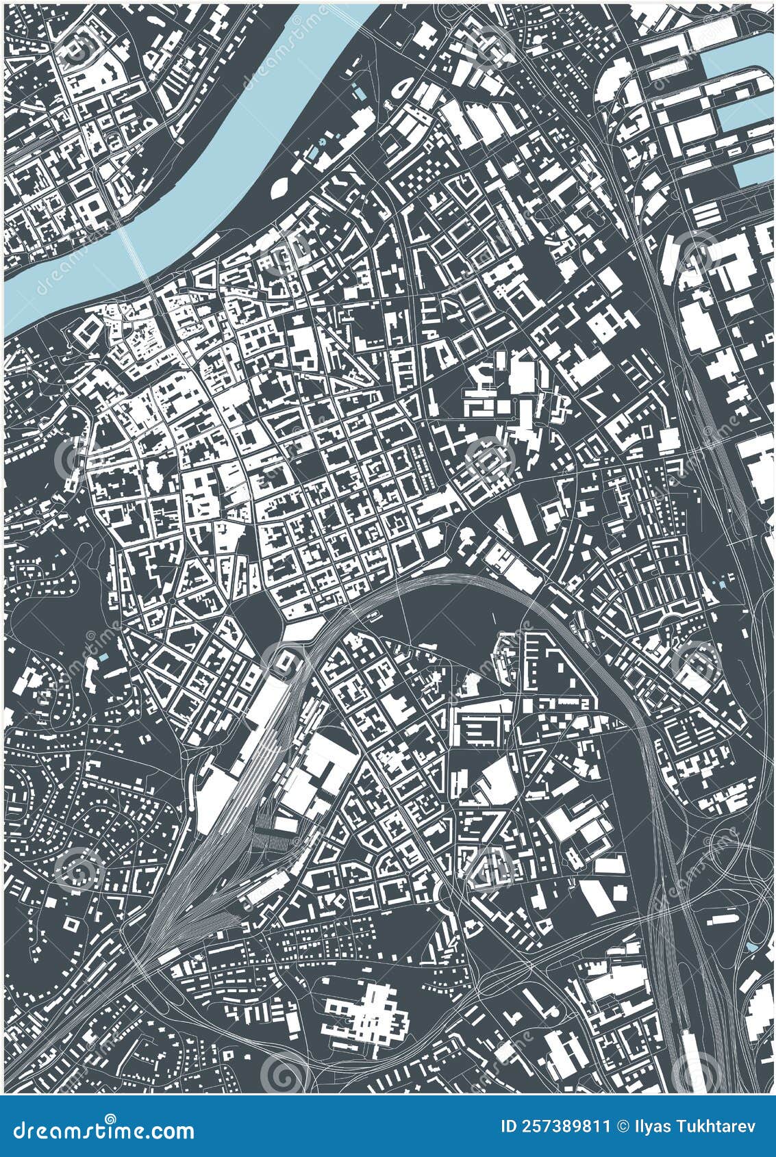 Mapa De La Ciudad De Linz Austria Ilustración del Vector - Ilustración ...