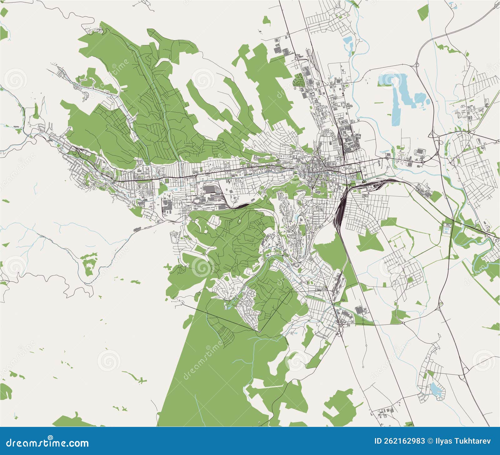 Mapa De La Ciudad De Miskolc Hungary Ilustración del Vector - Ilustración de gris, planeamiento ...