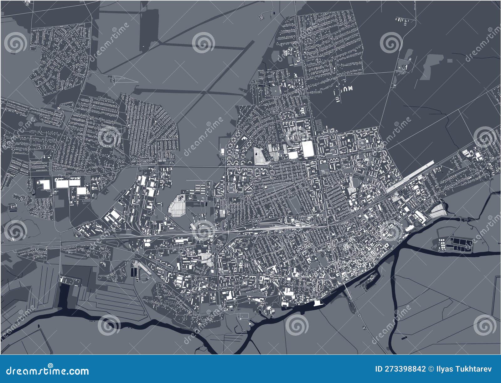Mapa De La Ciudad De Pinsk Belarus Ilustración del Vector - Ilustración ...